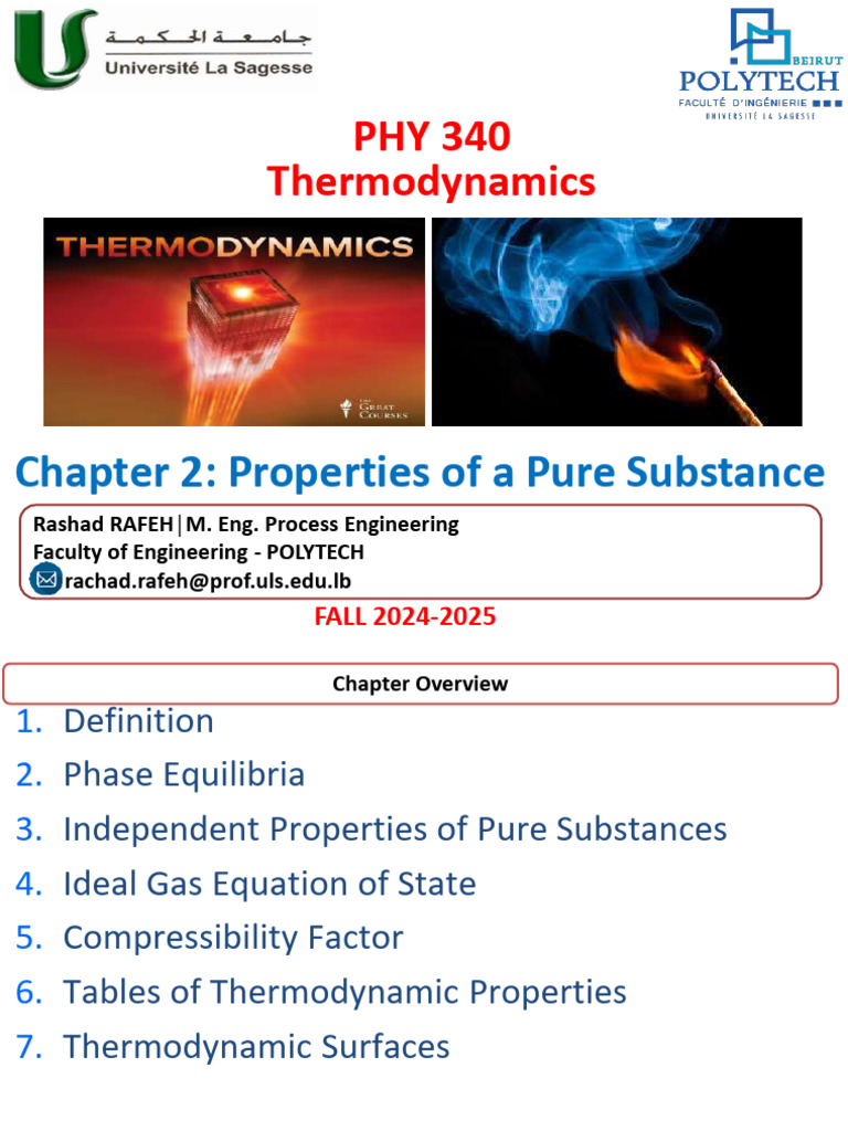 Chapter 2 Properties of A Pure Substance-3 2 | PDF | Phase Diagram | Gases
