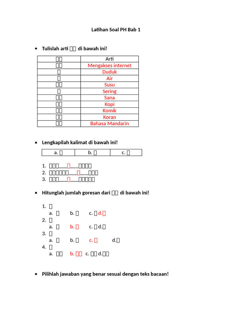 JAWABAN Latihan Soal PH Bab 1 Kelas 8 | PDF