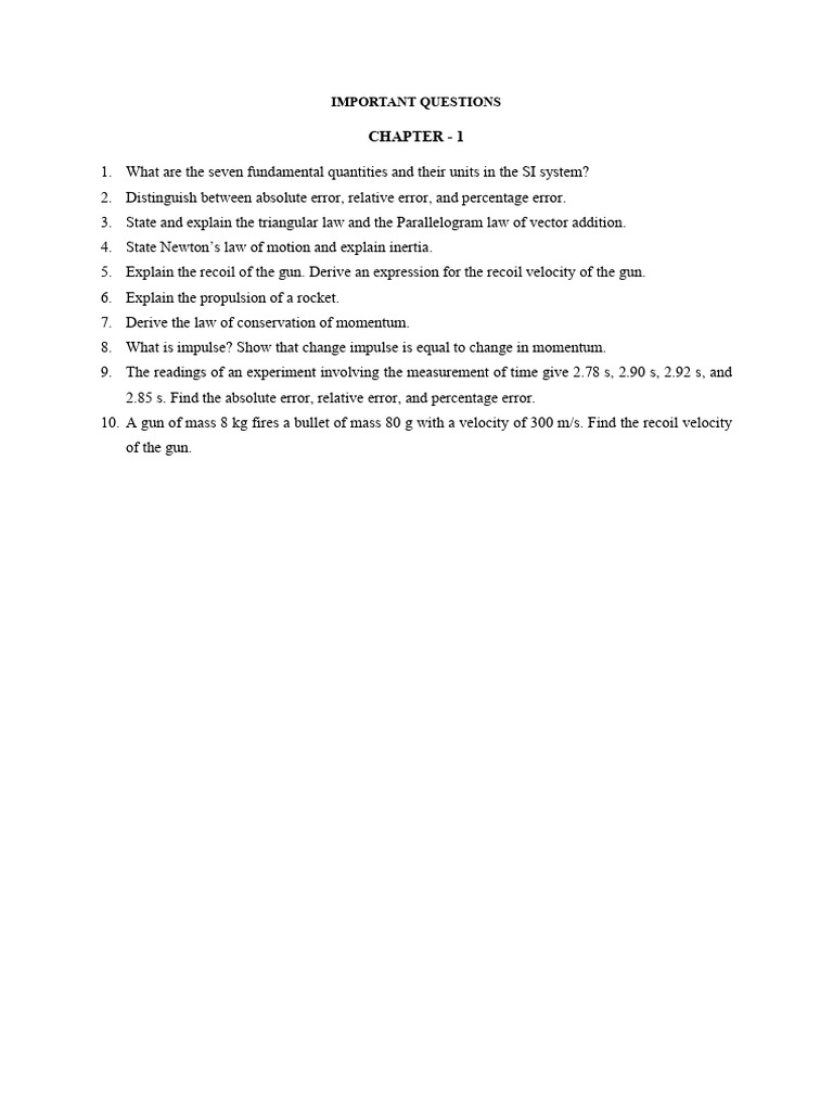 Important Questions.s1 (1) PDF | PDF
