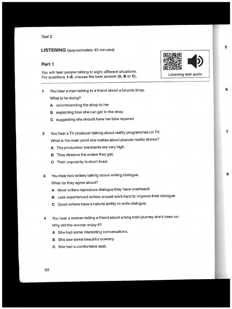 Test 3 Listening | PDF
