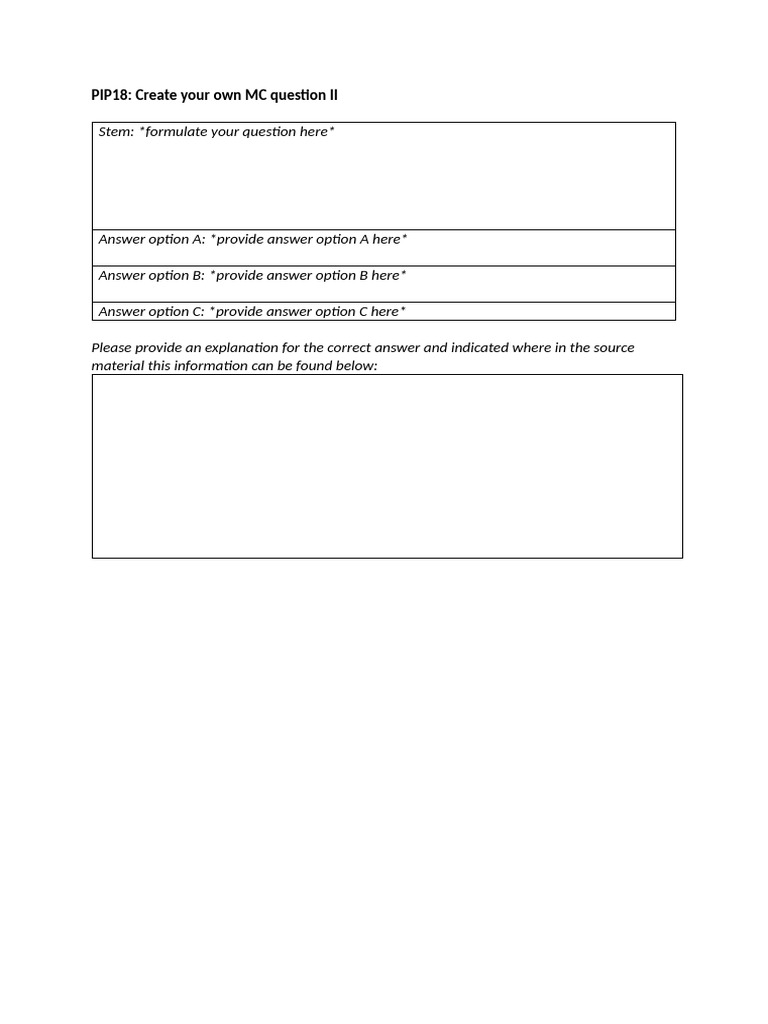 MCQ Template II | PDF