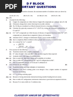 Chem-12 Pyq - D F Block | PDF | Transition Metals | Manganese