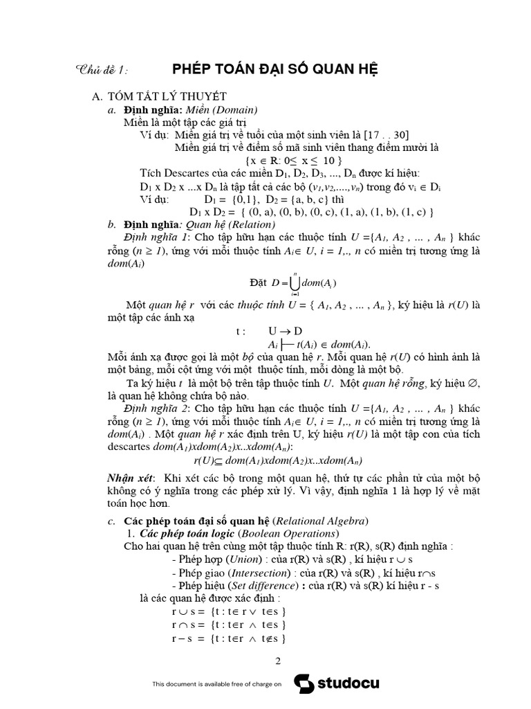 PP giải BT CSDL QH | PDF