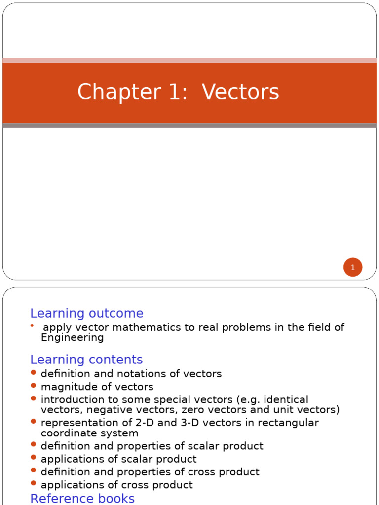 Chapter 1 Vector - 2022 | PDF | Euclidean Vector | Abstract Algebra