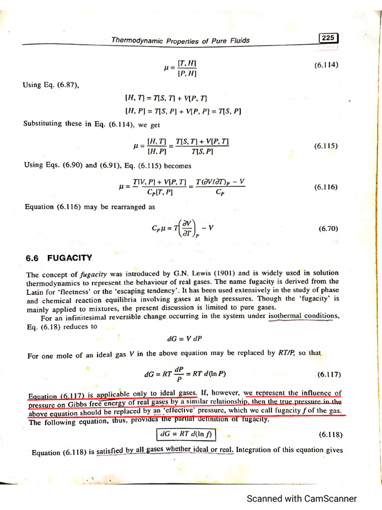 2 - Fugacity, Activity and Gibbs Duhem Equation | PDF | Gases | Phases ...
