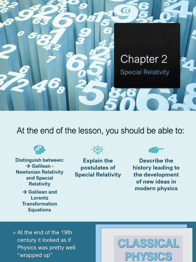 Chapter 2 Special Relativity | PDF | Classical Mechanics | Special ...