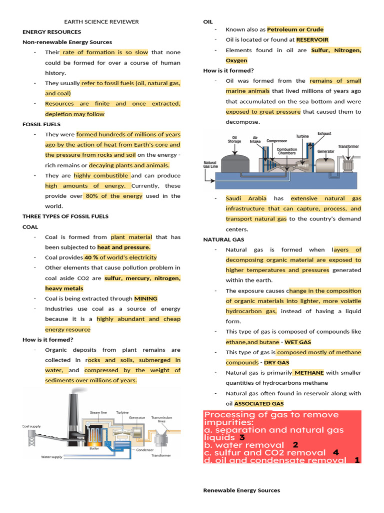 Energy Resources Overview: Fossil & Renewable | PDF | Petroleum ...