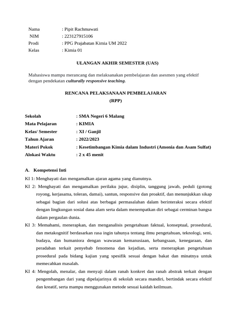 Uas Asesmen Pipit | PDF