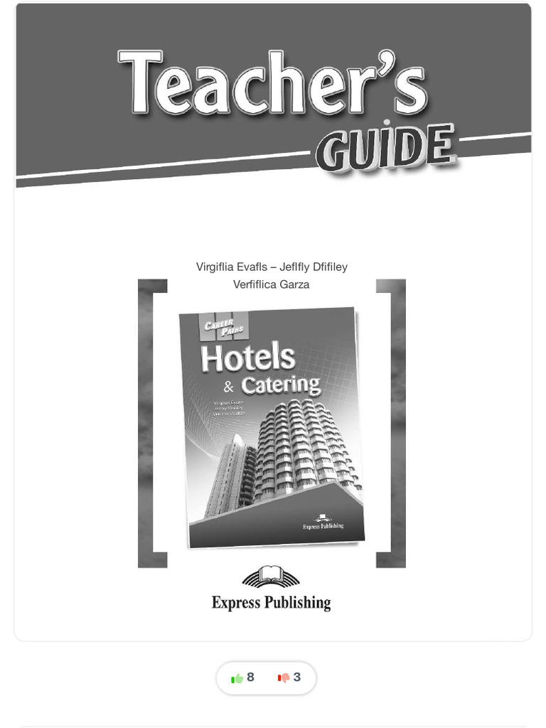Hotels and Catering Teacher Book Compress | PDF | English Language | Adjective