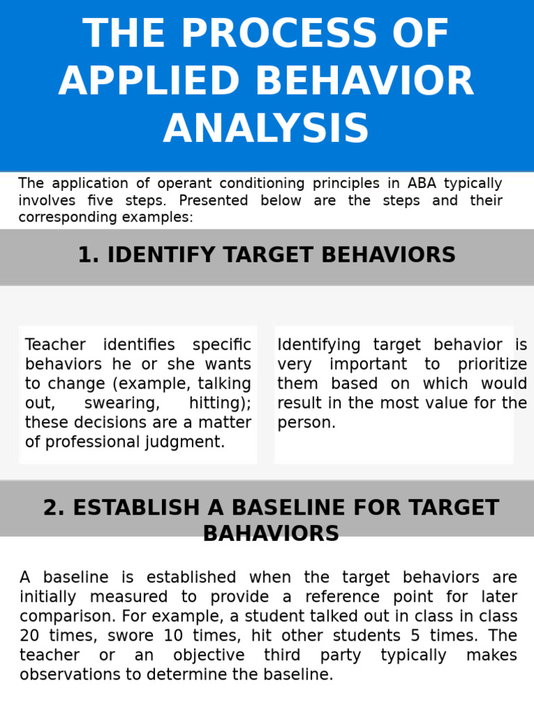 The Process of Applied Behavior Analysis | PDF | Reinforcement | Behaviorism
