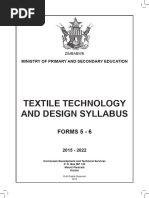 Textile Technology and Design Syllabus: Forms 1 - 4 | PDF | Textiles ...