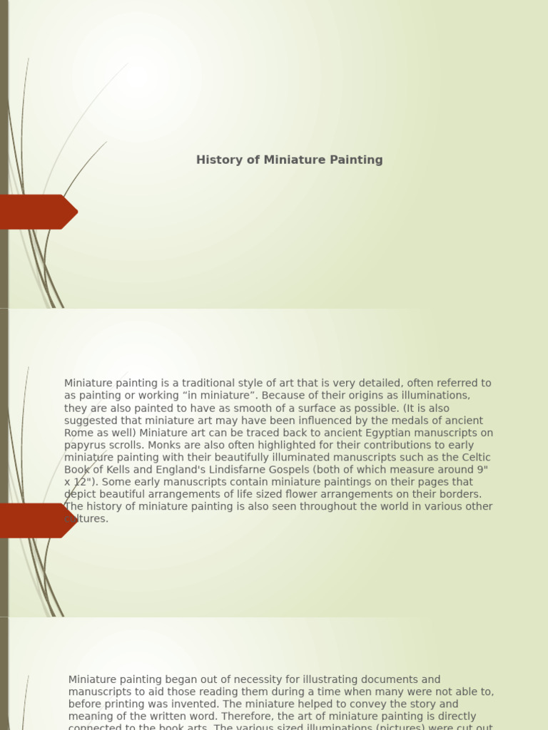 History of Miniature Painting | PDF | Paintings | The Arts