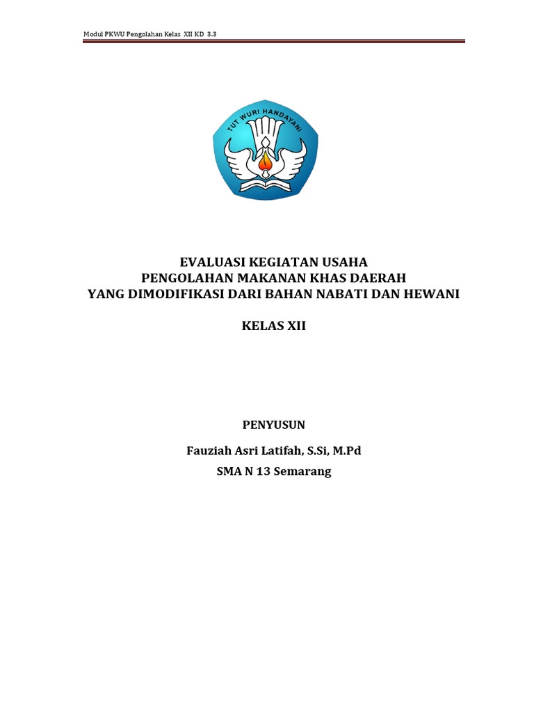 XII - PKWU Pengolahan - KD 3.3 - Final | PDF