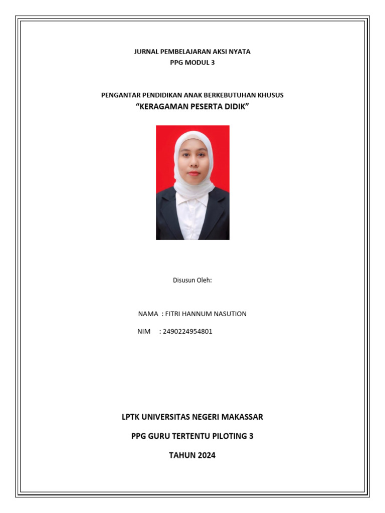 Jurnal Pembelajaran Aksi Nyata Modul 3 Fitri | PDF