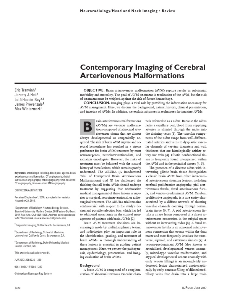 Ajr 16 17306 | PDF | Vein | Angiography