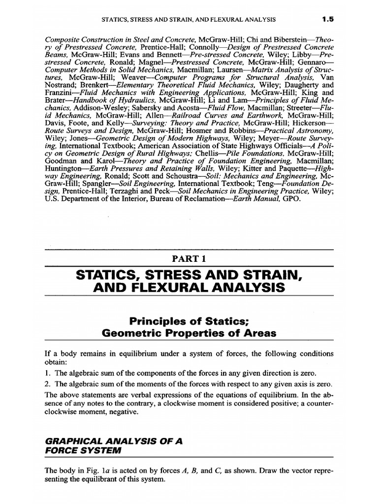 Part.1. Statics, Stress and Strain, and Flexural Analysis | PDF | Force ...