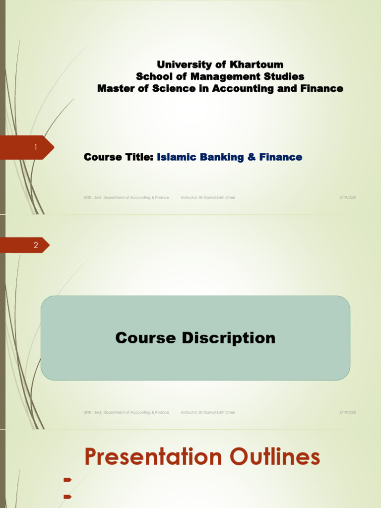Islamic Banking & Finance Course Overview | PDF | Islamic Banking And Finance | International ...