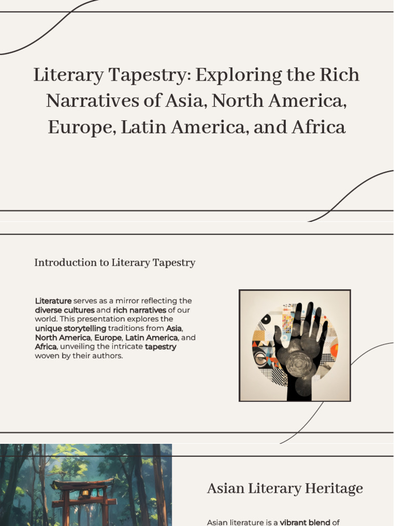 Slidesgo Literary Tapestry Exploring The Rich Narratives of Asia North ...