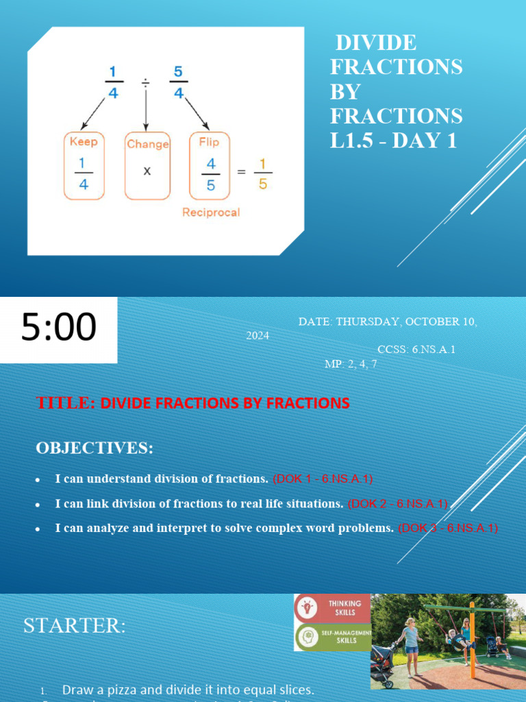 Divide Fractions Lesson Plan | PDF | Mathematics