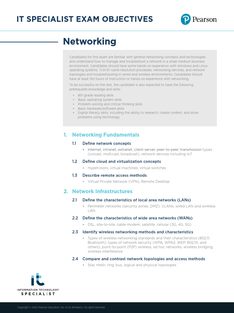 Its Od 101 Networking Pearson | PDF | Computer Network | Network Switch