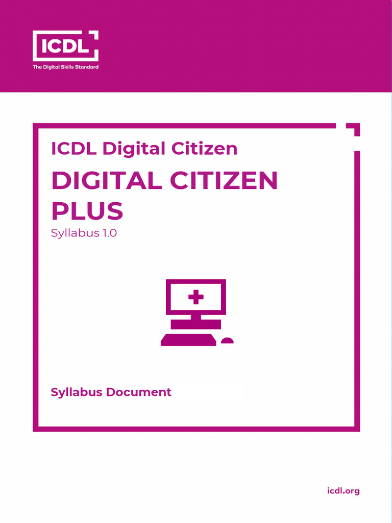 ICDL Digital Citizen Plus Syllabus 1.1 1 | PDF | Computer Data Storage | Spreadsheet