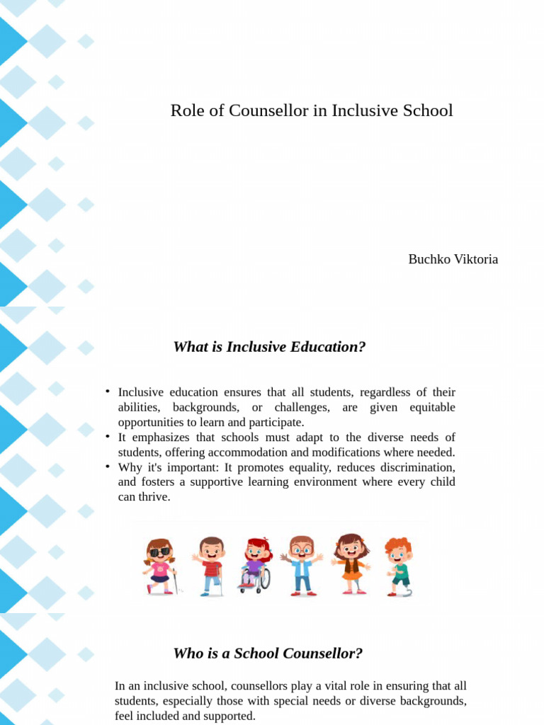 Role of Counsellor Buchko | PDF | Inclusion (Education) | School Counselor