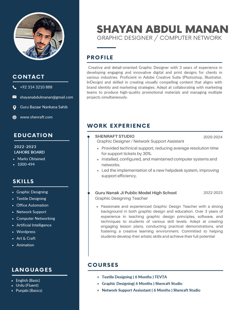 Graphic Designer Curriculum Vitae | PDF | Graphic Design