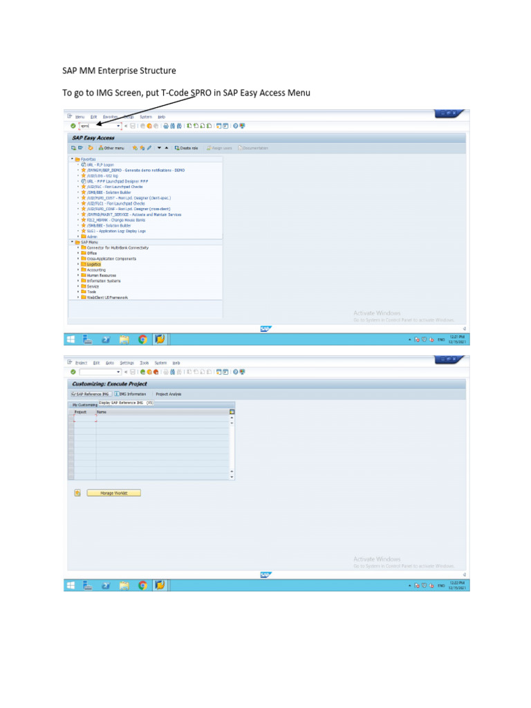 SAP MM Enterprise Structure Setup Guide | PDF | Computing | Software