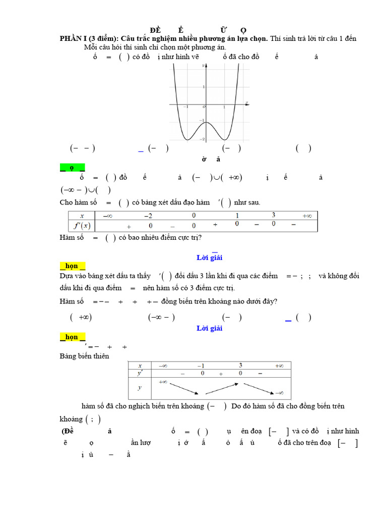 ĐỀ 3-Chuong 1-Ung Dung Dao Ham-GIUA HK1 | PDF