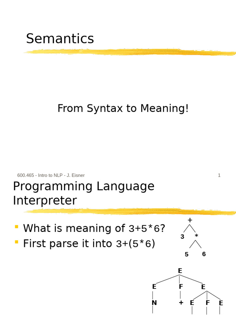 Intro to NLP: Semantics & Logic | PDF | Anonymous Function | Function (Mathematics)