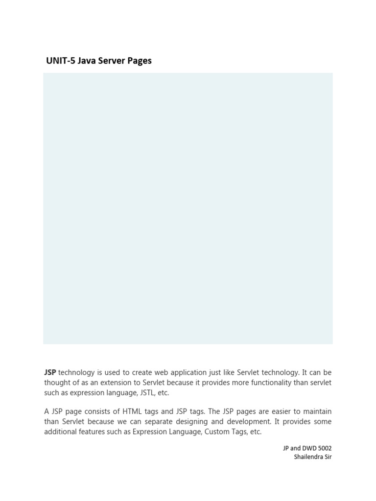 JSP Basics: Dynamic Web Pages Explained | PDF | Java (Programming Language) | Systems Architecture