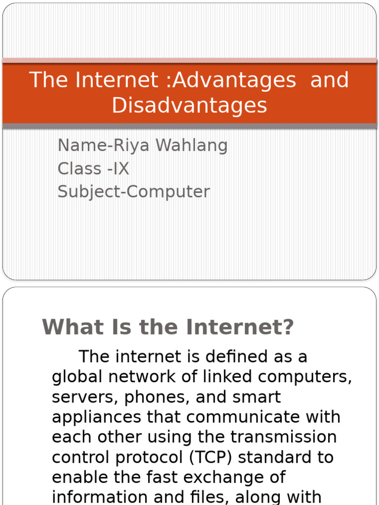 Riya Presentation | PDF | Internet | Computer Network