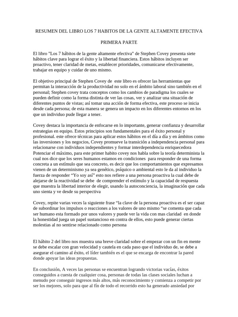 7 Hábitos para el Éxito Personal | PDF | Sicología | Ciencias del comportamiento