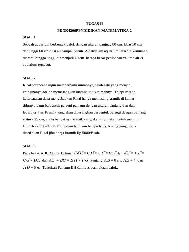 Tugas II Matematika | PDF