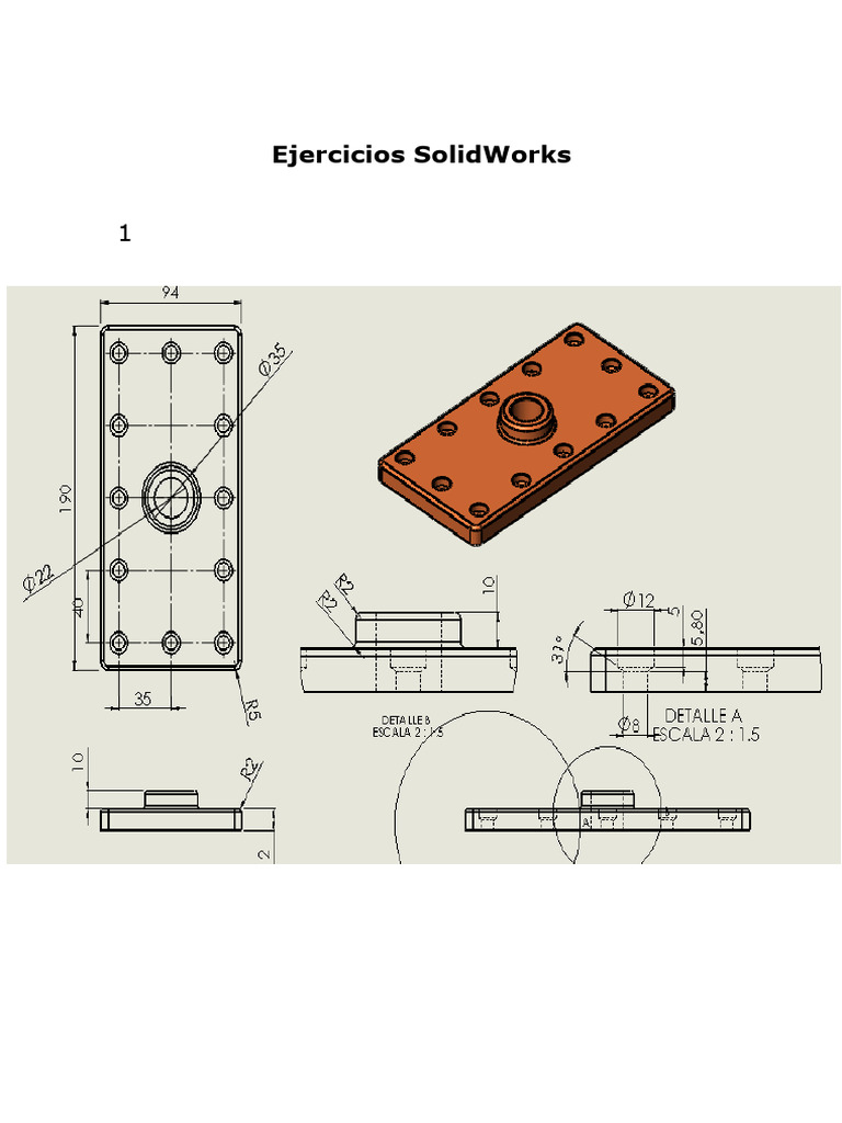 Ejercicios SolidWorks | PDF