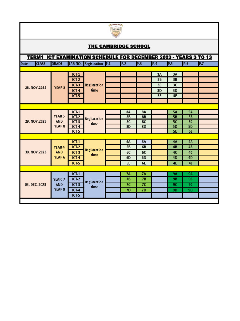Ict Practical Exam Timetable | PDF | Qualifications | Educational ...