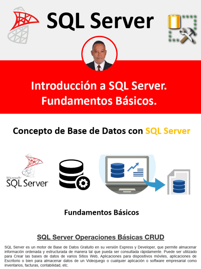 Introduccion A La Base de Datos Con SQL Server - Conceptos y Crud | PDF | SQL | Servidor SQL de ...
