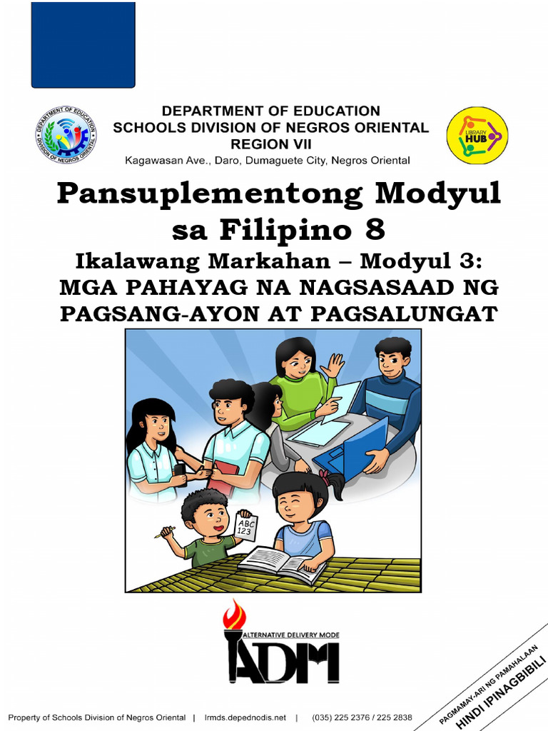 FIL8-Quarter2-WEEK-3 Sang-Ayon at Salungat | PDF