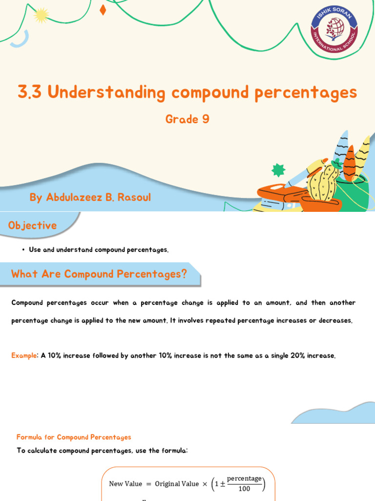 3.3 Understanding Compound Percentages | PDF | Percentage