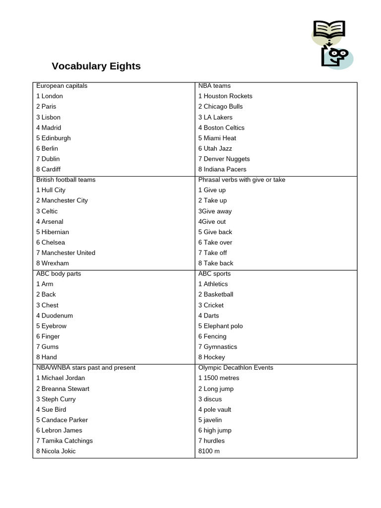 BGS Copy2 Vocab Eights | PDF