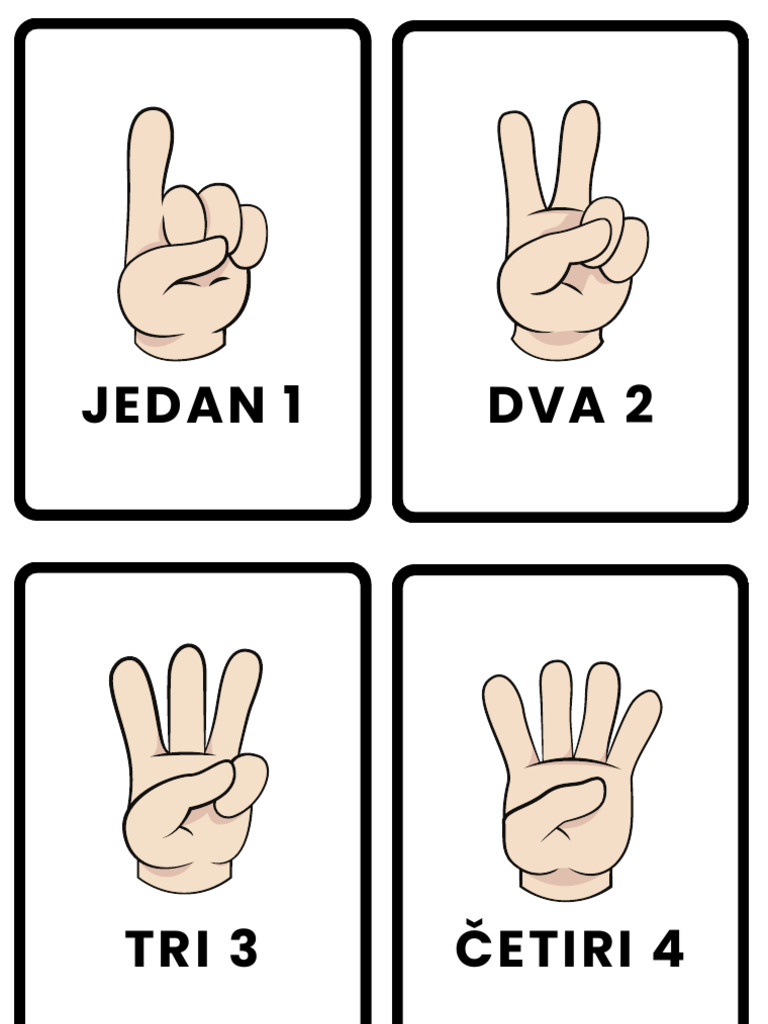 Colorful Math Number Illustrated Flashcards | PDF