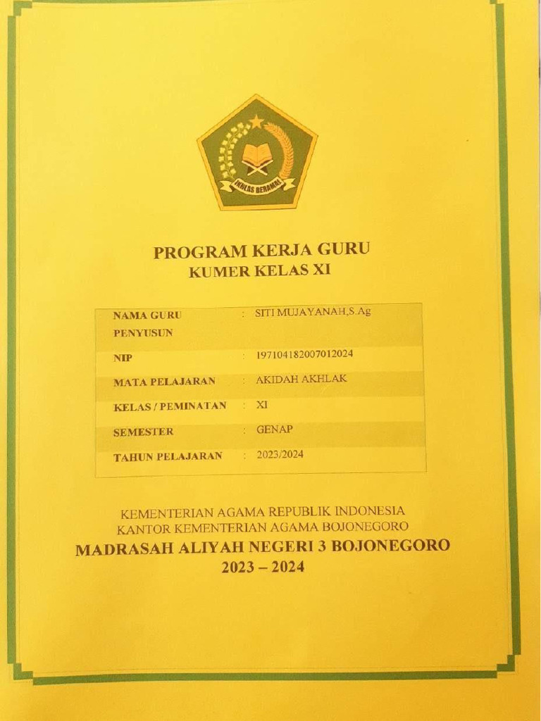 Dok Program Pembelajaran Semester Genap TP 2023 - 2024 | PDF