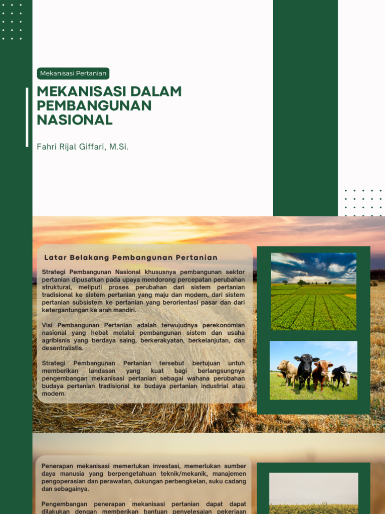 Mekanisasi Pertanian | PDF | Teknologi & Rekayasa
