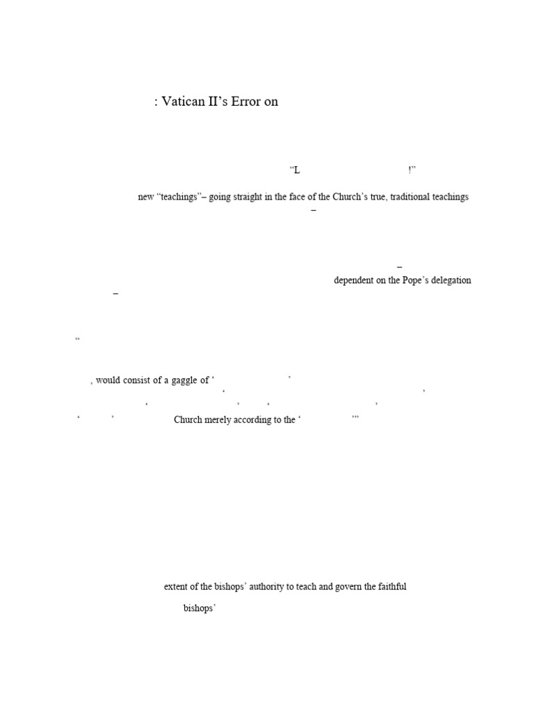 Collegiality | PDF | Catholic Church | Pope