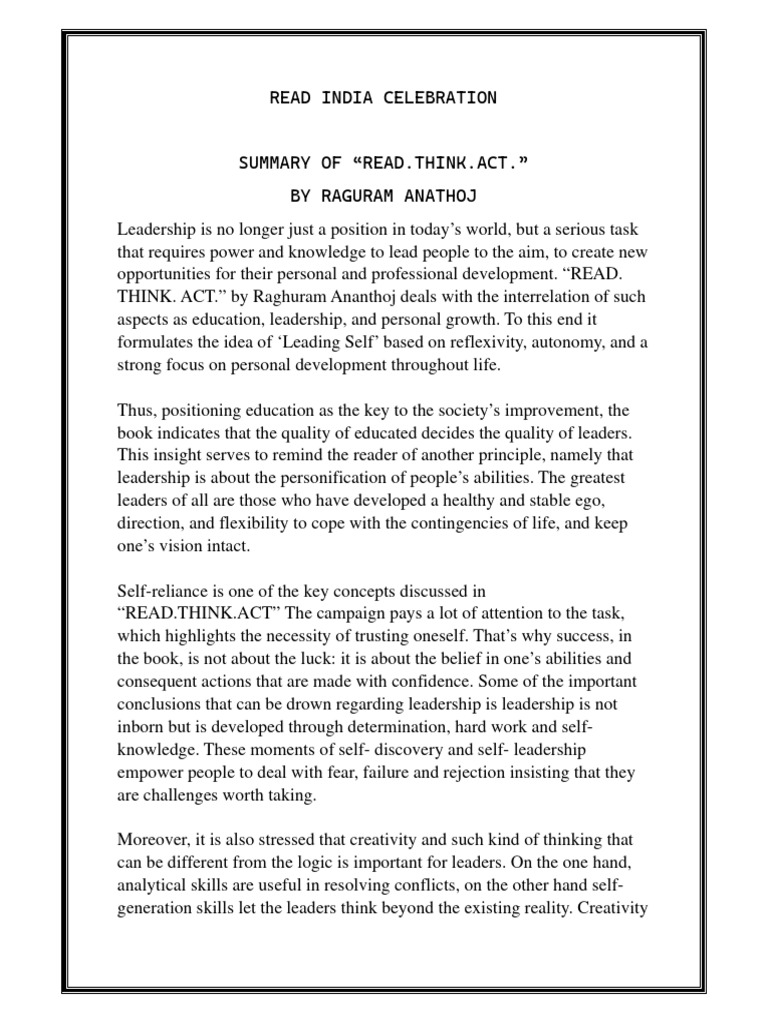 Read India | PDF | Leadership | Creativity