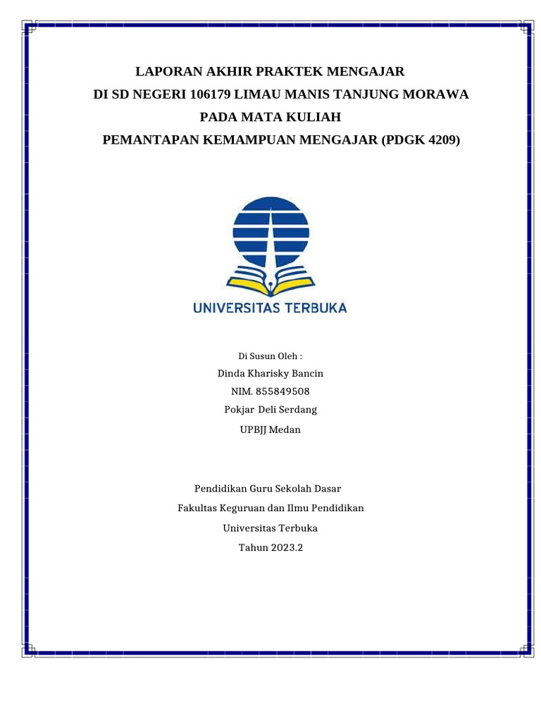 Contoh Laporan Akhir PKM | PDF