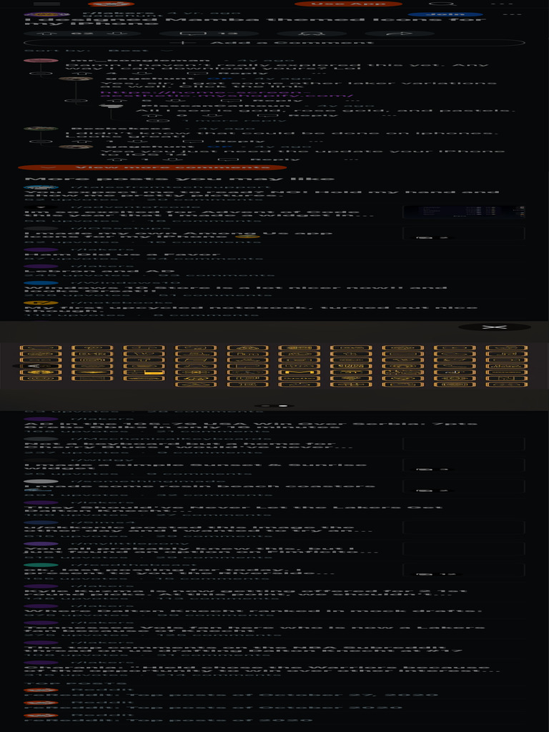 I Designed Mamba Themed Icons For My Iphone Rlakers | PDF | Los Angeles ...