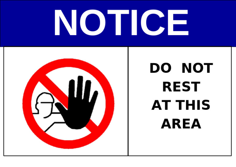 Do Not Rest at This Area | PDF