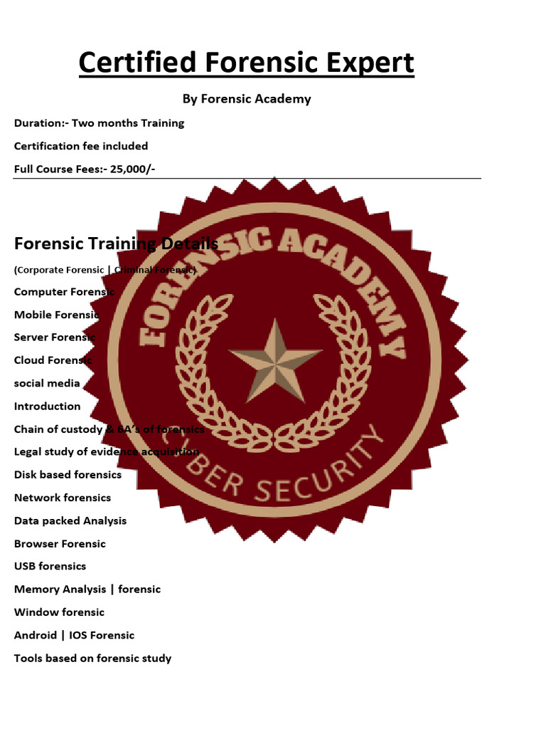 Certified Forensic Expert | PDF | Business | Computers