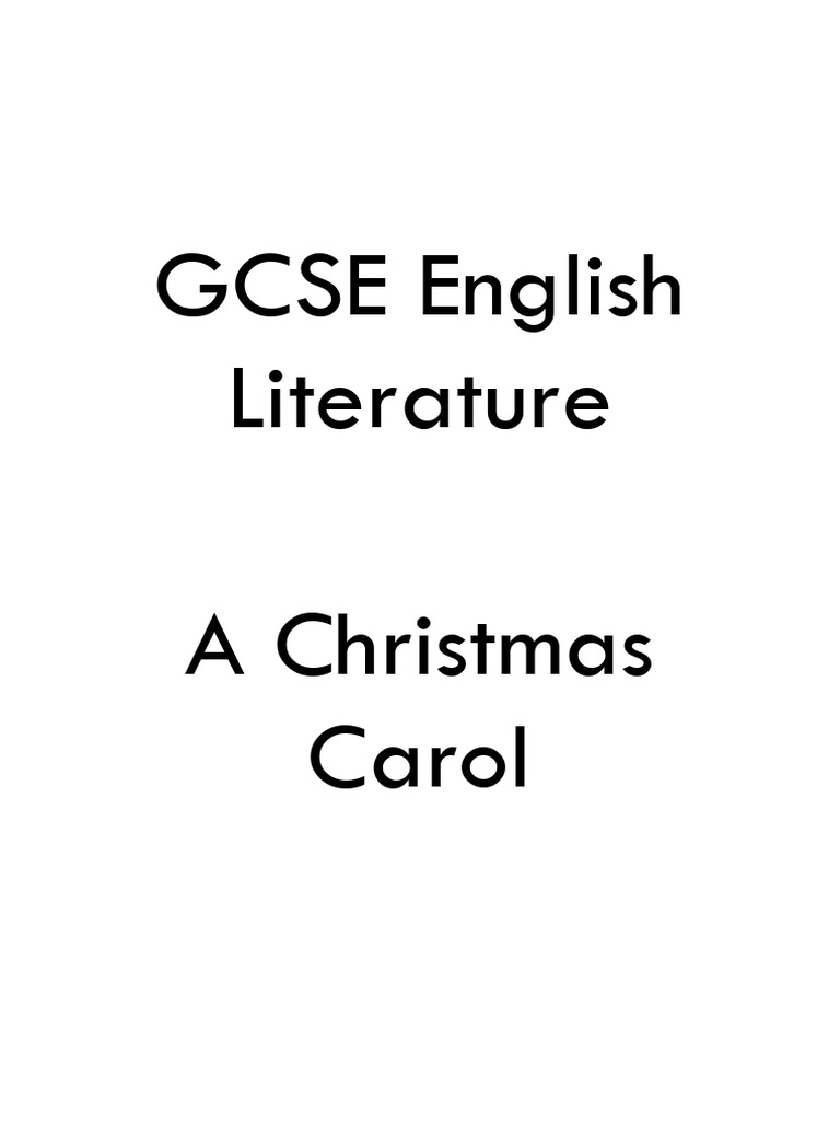 English-Year-10-A Christmas Carol-Booklet | PDF | Ebenezer Scrooge